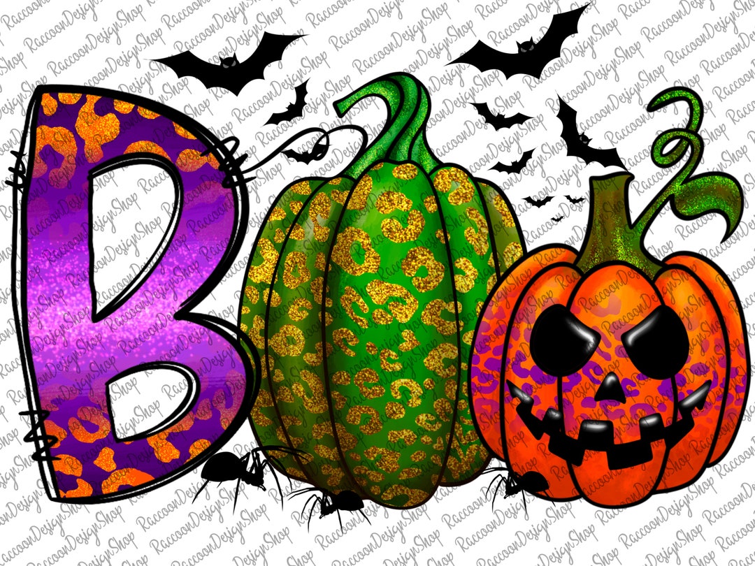 Boo Halloween PNG, Spooky Png, Pumpkin,sublimation Designs Downloads ...