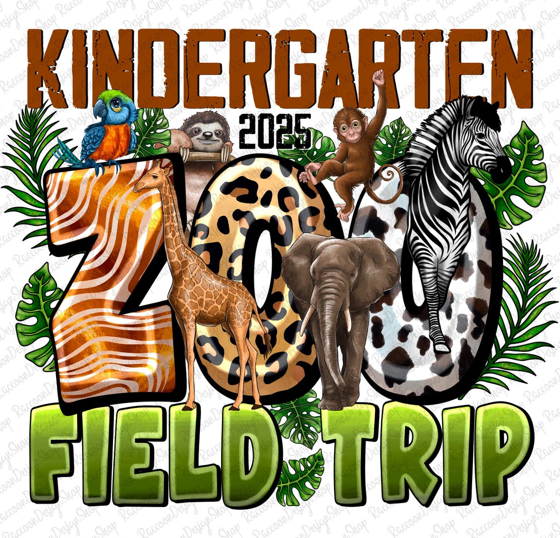 Kindergarten 2025 Zoo Field Trip Png,zoo Crew Png,zoo Trip Design,back ...