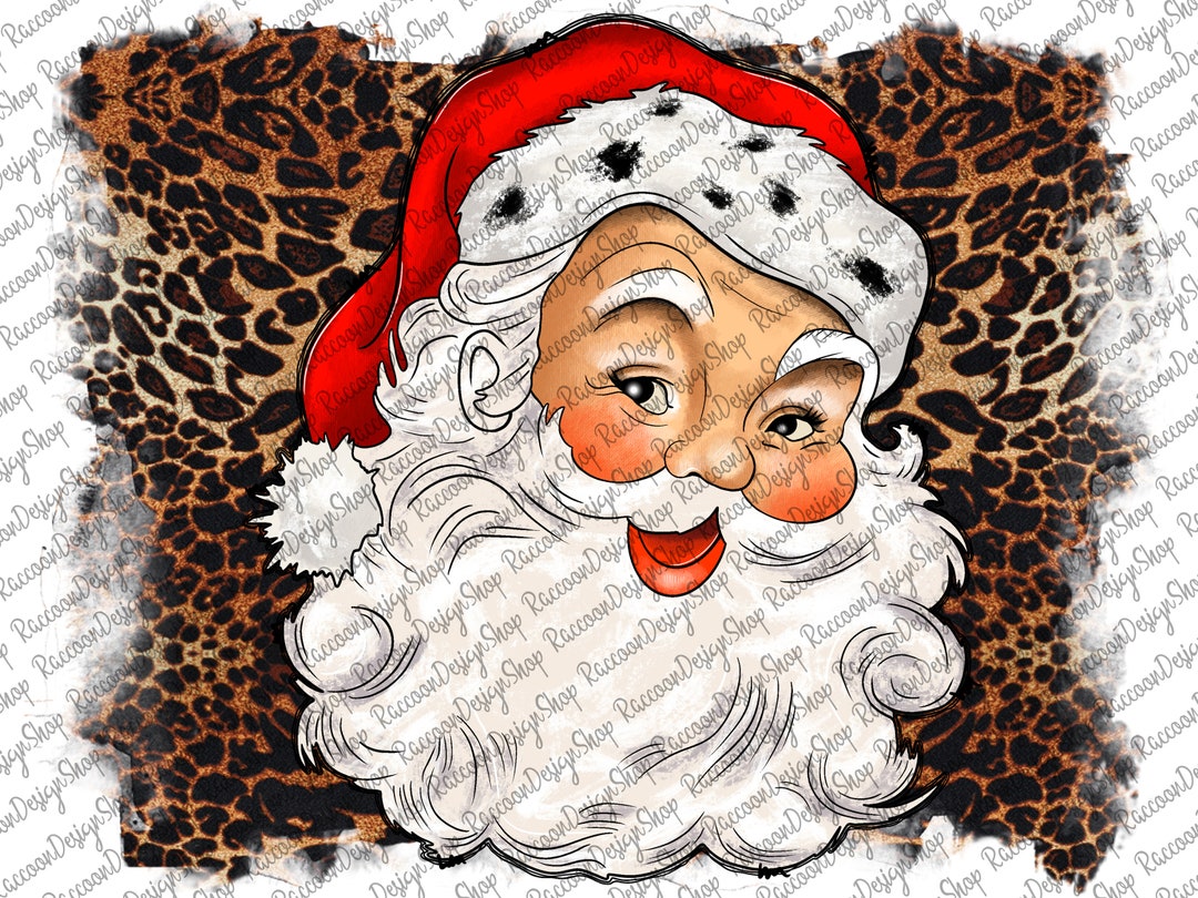 Leopard Santa Png,santa Png,santa,sublimation Design,digital Design ...