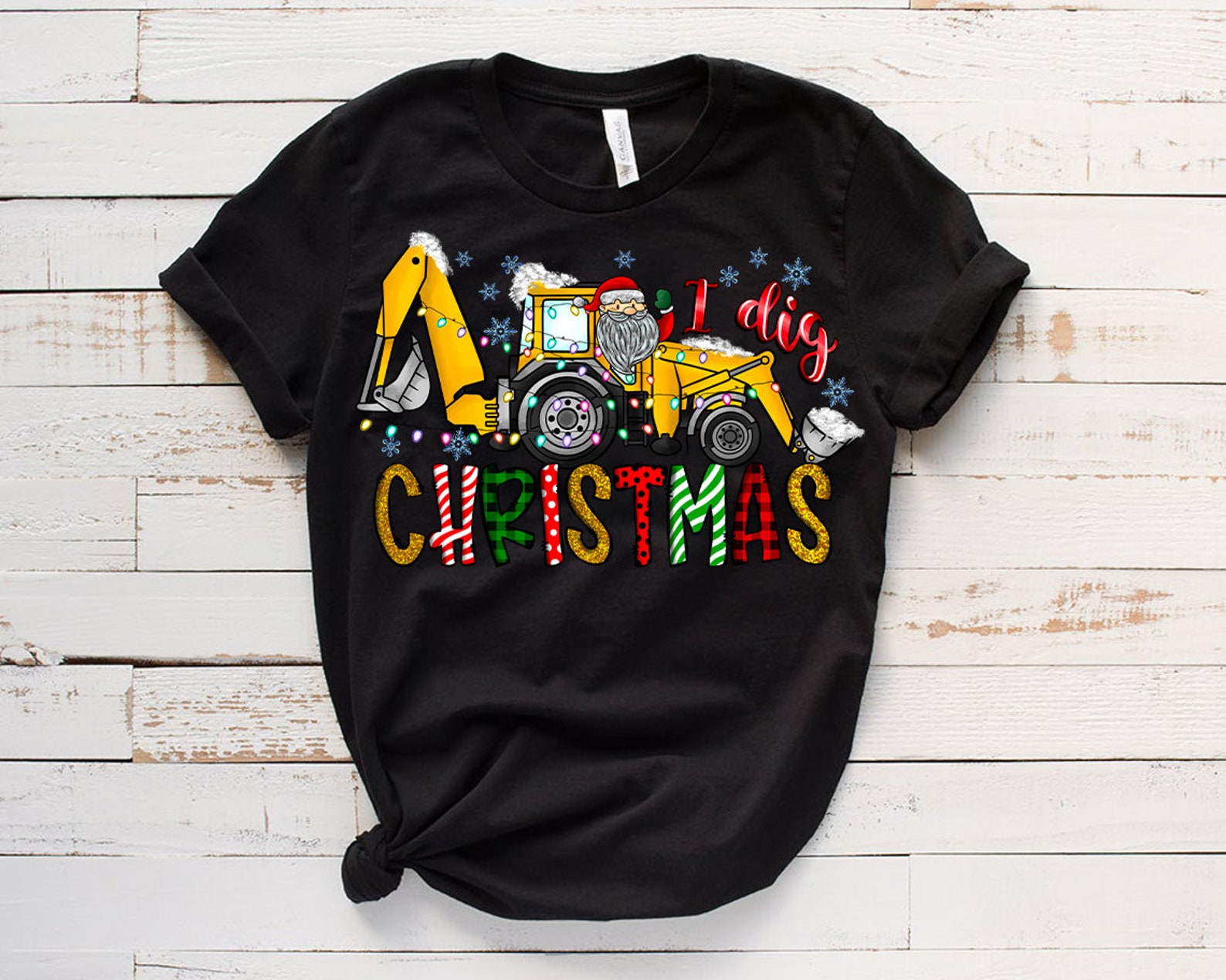 I Dig Christmas Png Christmas Png Merry Christmas Backhoe - Etsy