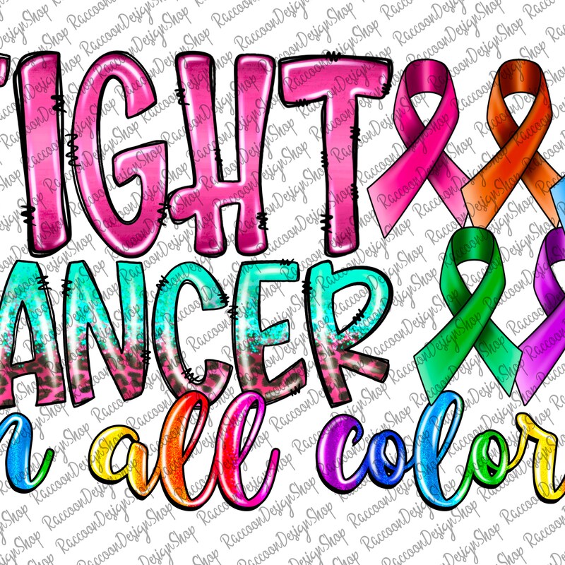 Cancer in All Colors Svg - Etsy