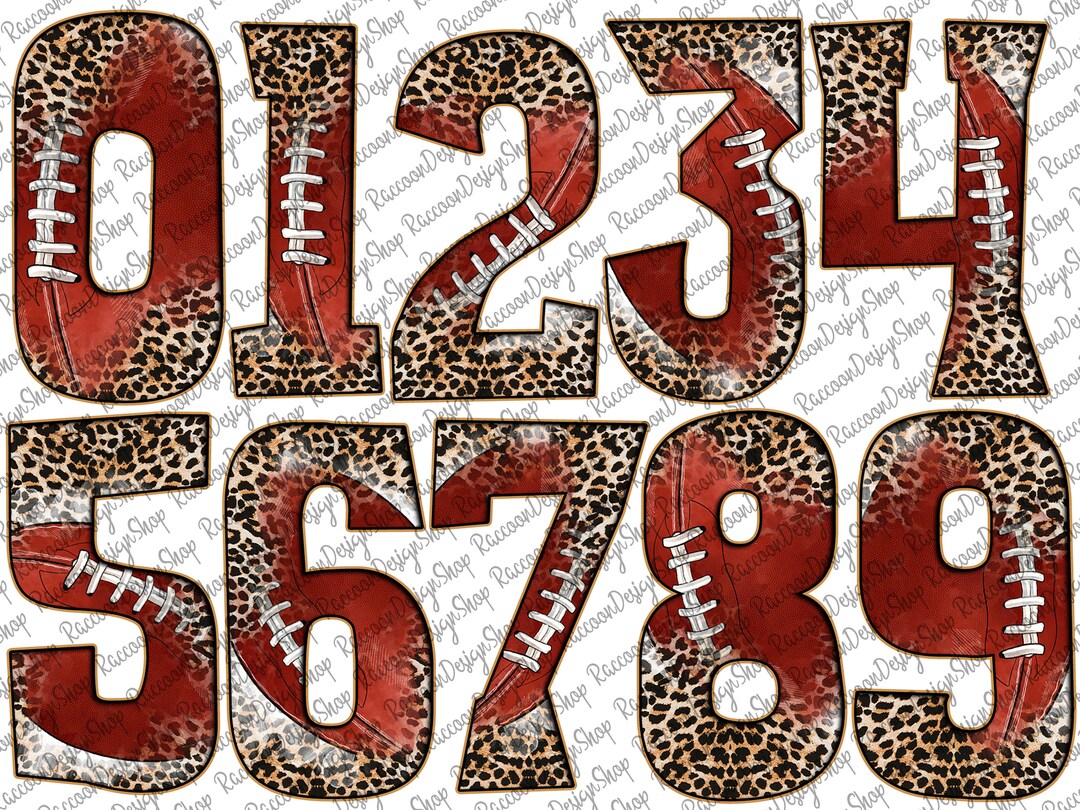 Football Sublimation Numbers,26 Football Numbers,american Football Font ...