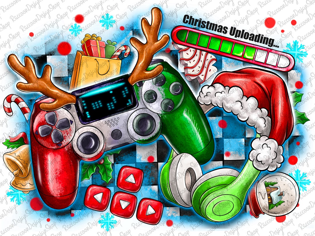 Gamer Christmas Game Controller Png Sublimation Design Download ...