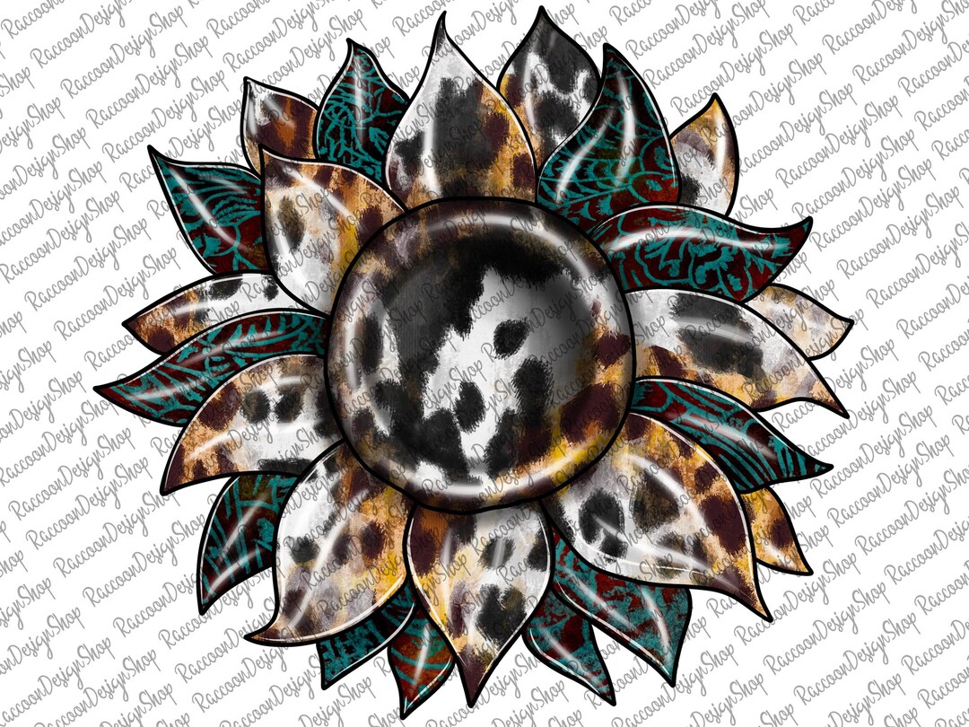 Western Sunflower Png, Cowhide and Sunflower, Western, Cowhide ...
