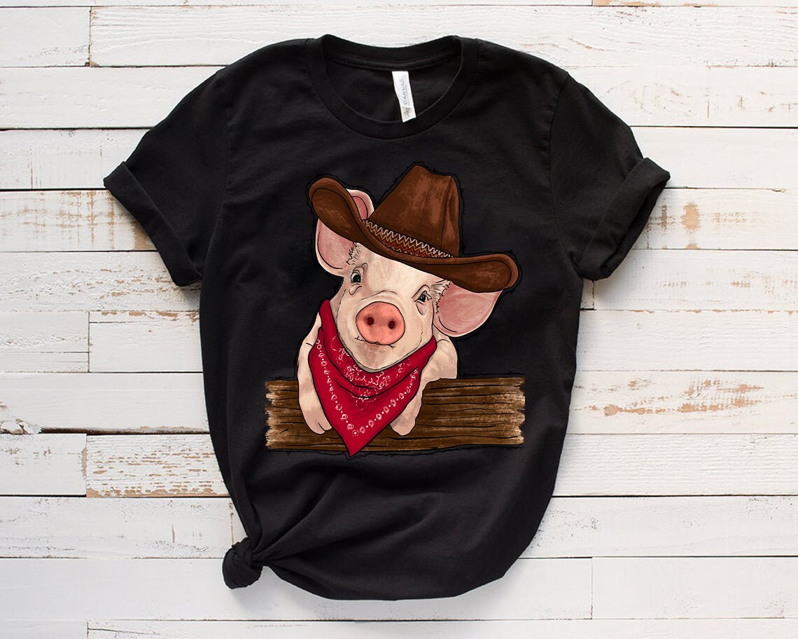 Cowboy Pig PNG Cute Pig Sublimation Designsfunny Pig - Etsy