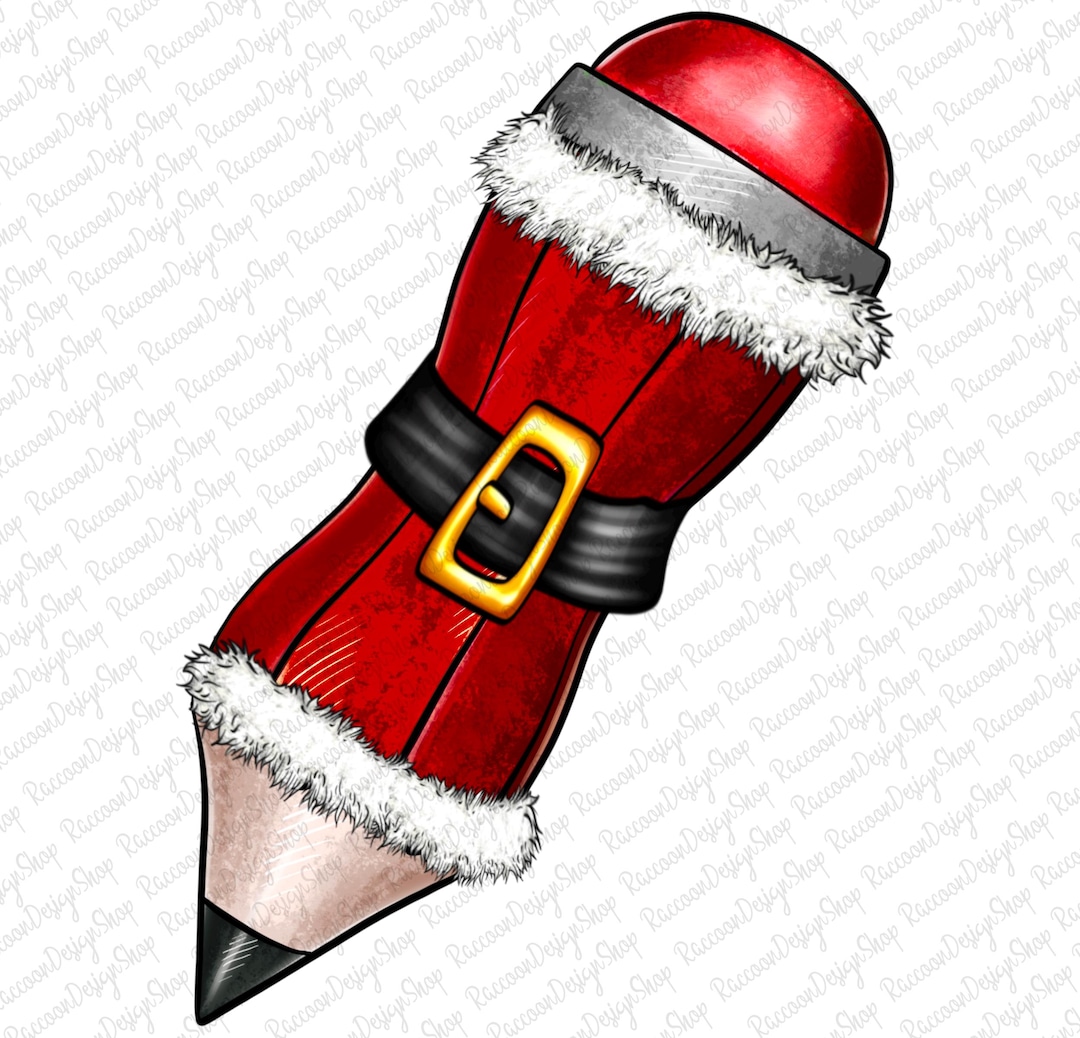 Christmas Pencils Png,teacher Christmas Png,funny Santa Pencil Png ...
