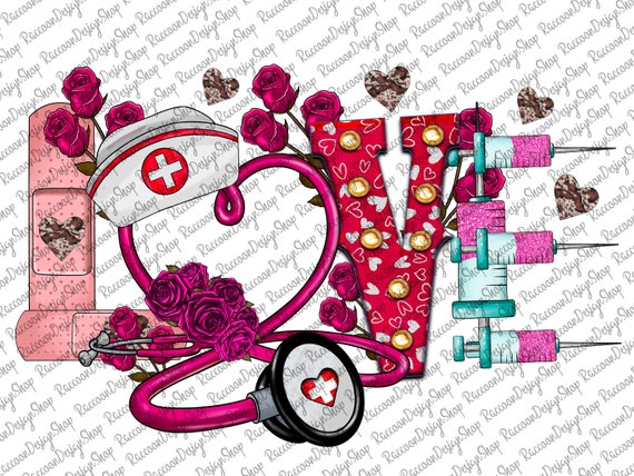 Valentines Day Love Nurse Png Design Valentines Day Nurse | Etsy
