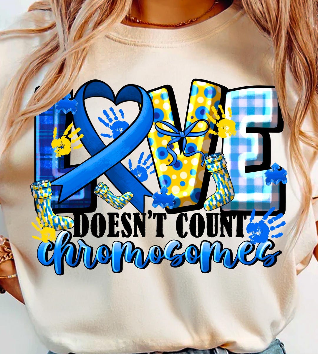 Love Doesn't Count Chromosomes Png,down Syndrome Awareness Day Png,sublimation Design, Love Down ...