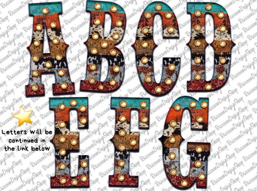Western Alphabet,font Letters,western Alphabet,western Letters, Western ...