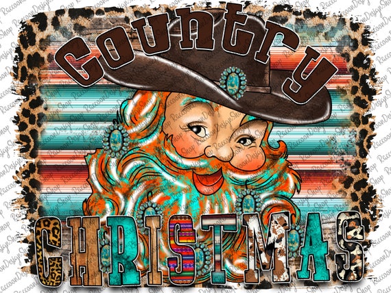 Country Christmas Western Santa Png Cowboy Santachristmas - Etsy