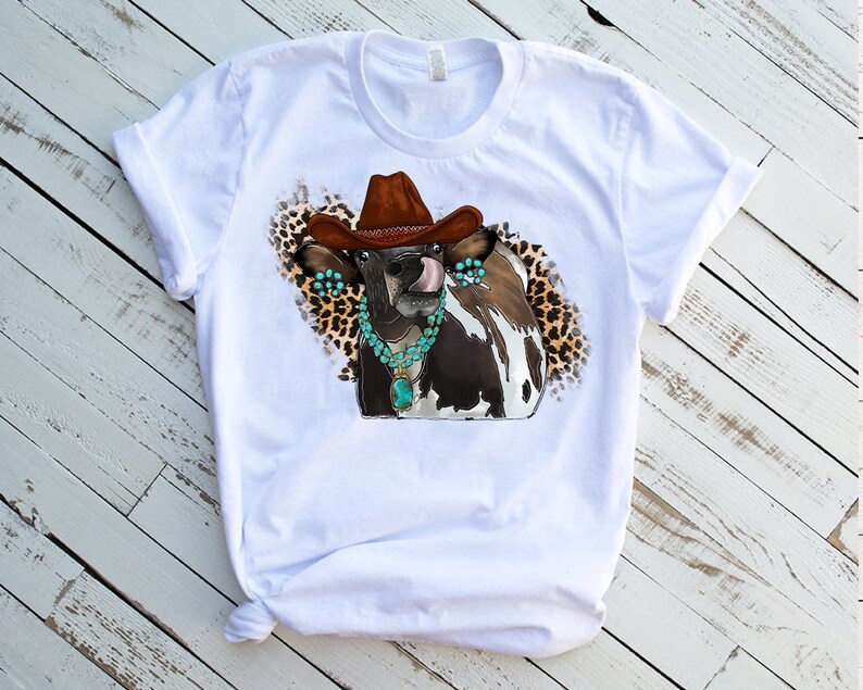 Western Cow Png Western Design Cow Png Cow Leopard - Etsy