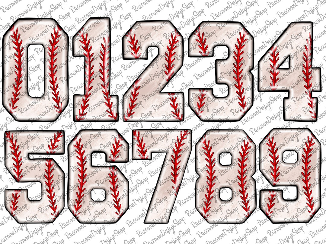 Baseball Number Png,baseball Number Alphabet Letters PNG Bundle ...