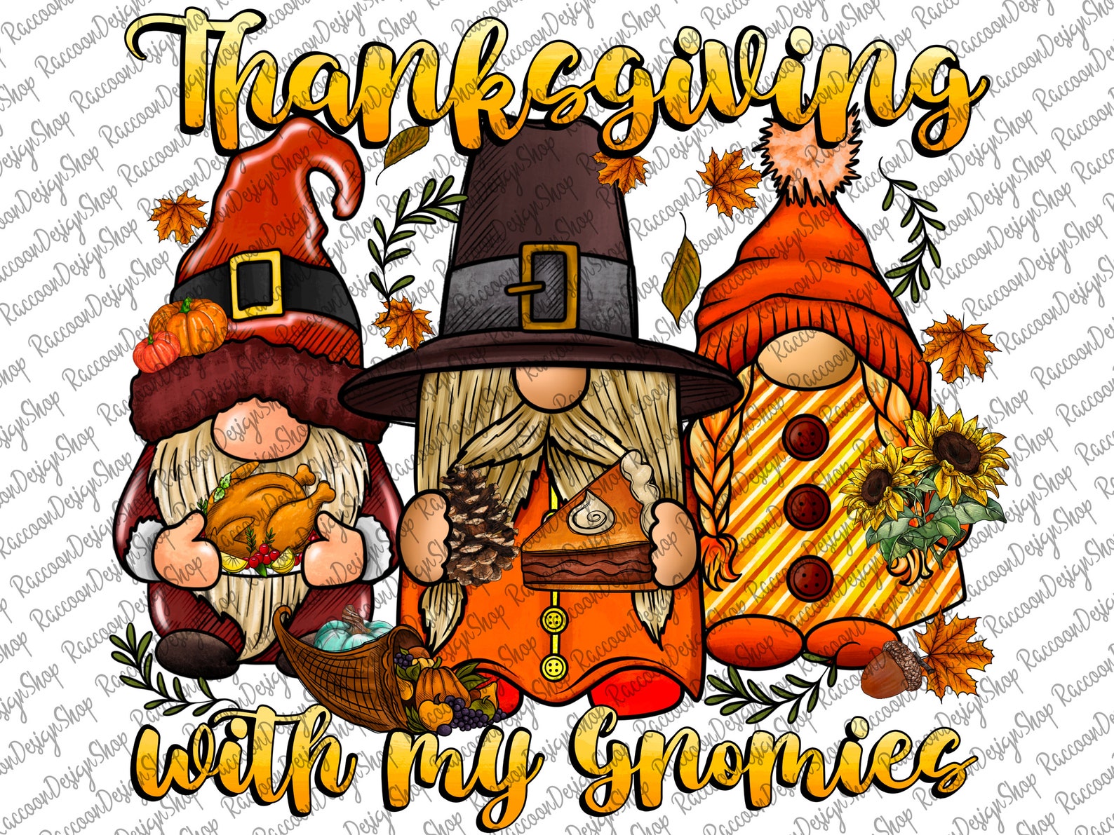 Thanksgiving With My Gnomies Png Sublimation Design, Thanksgiving Png ...