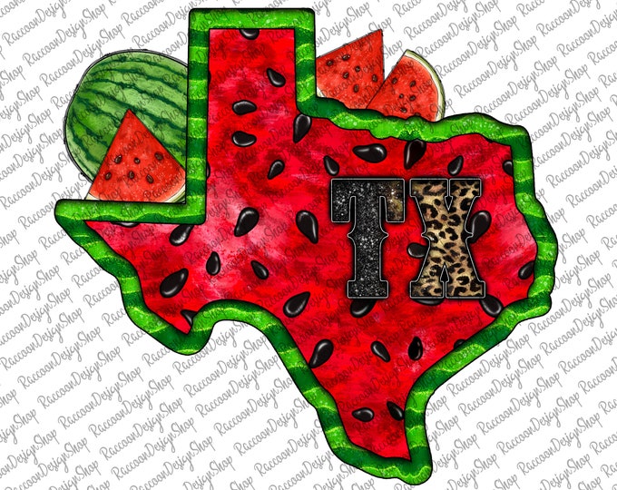 Texas Watermelon Map Pngtexas Maps Pnginstant Downloadtexas - Etsy
