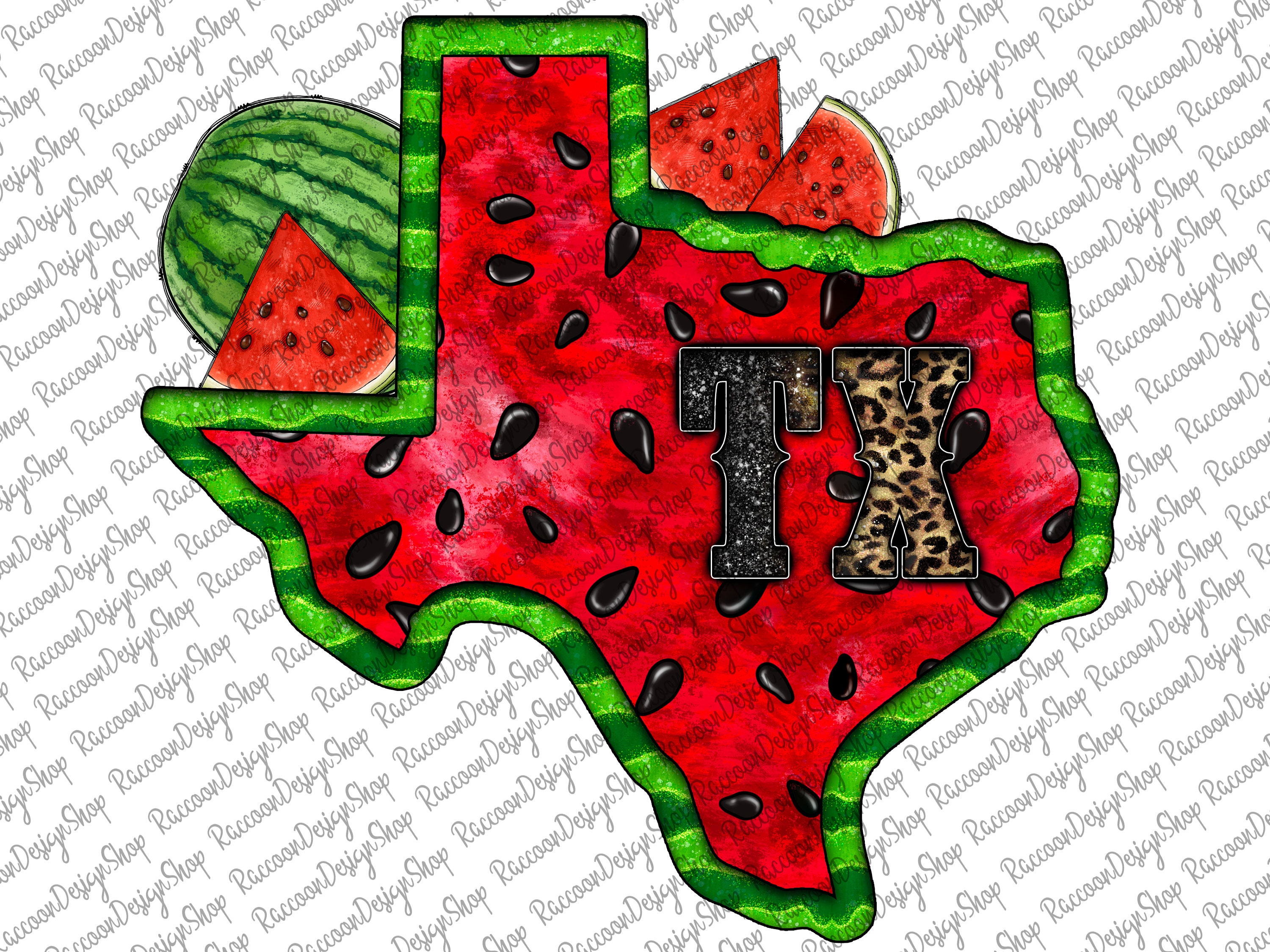 Texas Watermelon Map Pngtexas Maps Pnginstant Downloadtexas - Etsy UK