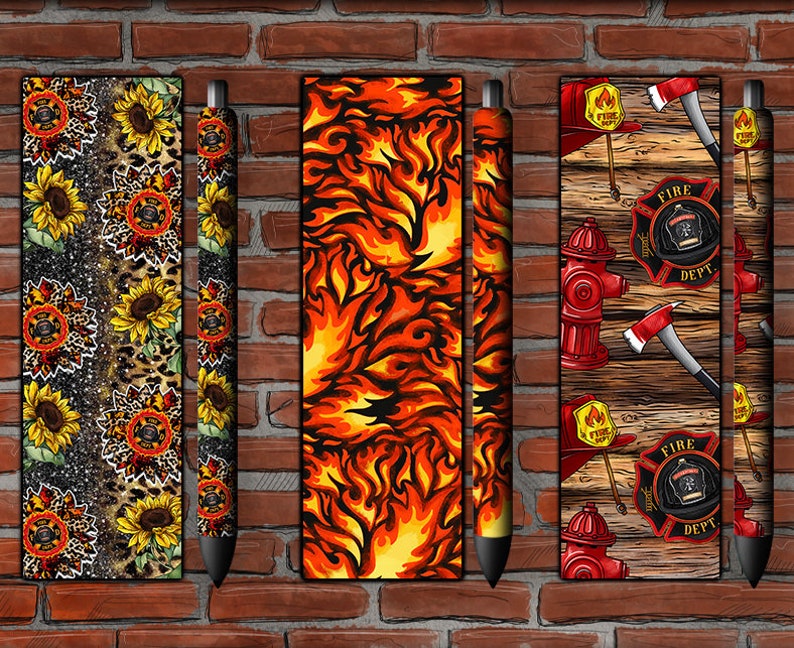 Firefighter Pen Wraps Design,firefighter Pen Design,fire Pencil ...