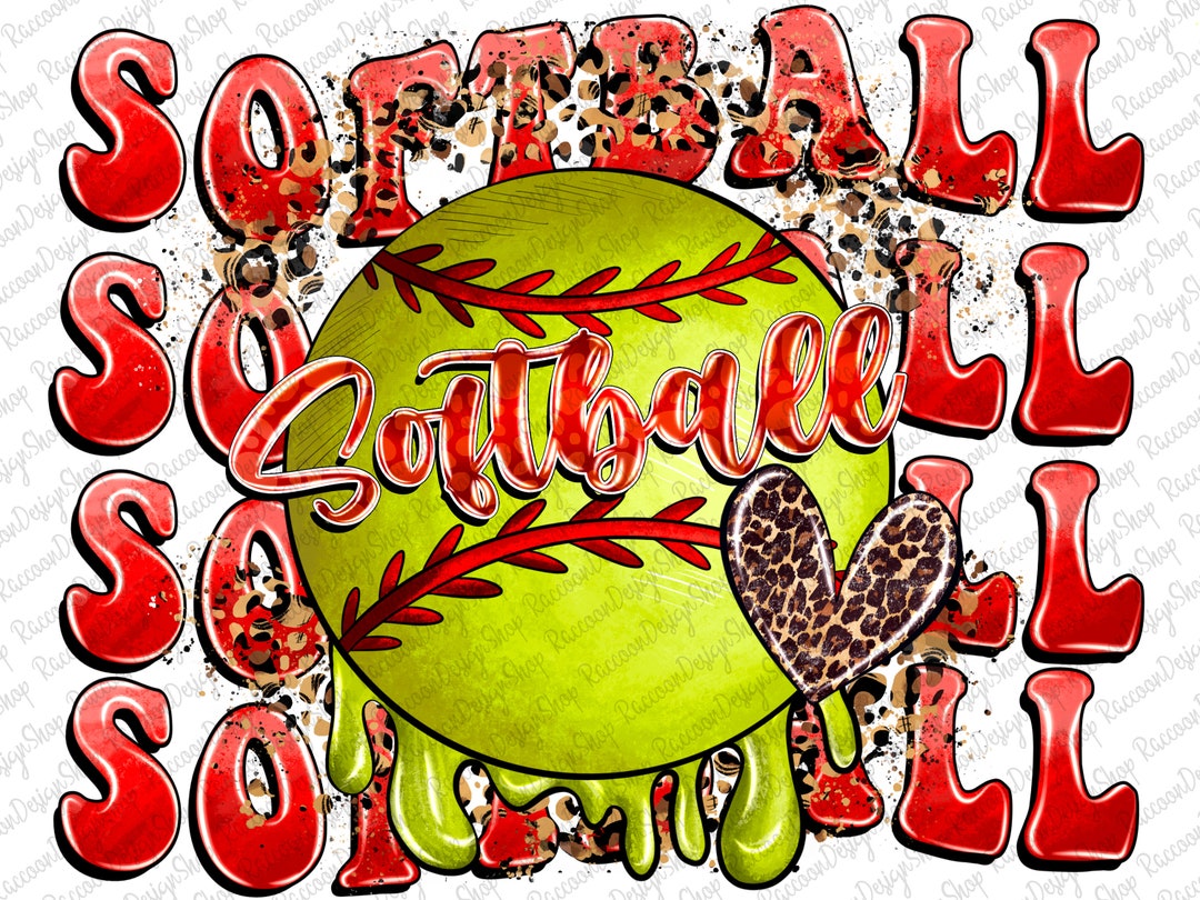 Softball Png,softball Sublimation Design,softball Clipart,softball ...