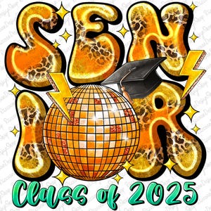 Senior 2025 PNG, Retro Graduation PNG, Sublimation Design, Digital ...