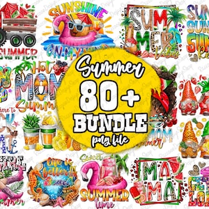 80 Summer Bundle Png, Hello Summer, Summer Life Png, Beach Life, Bundle ...