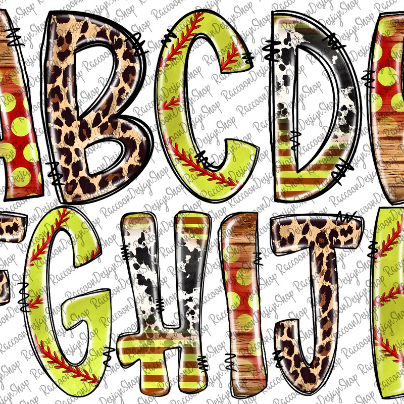 Softball Letters - Etsy