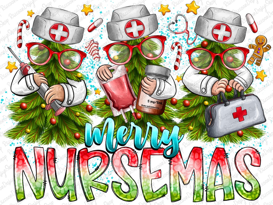 Nurse Christmas Png, Merry Christmas, Nurse Png, Nursemas Design ...