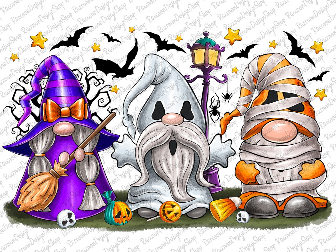 Spooky Gnomes PNG, Halloween Gnomes PNG, Halloween Clipart,gnome ...