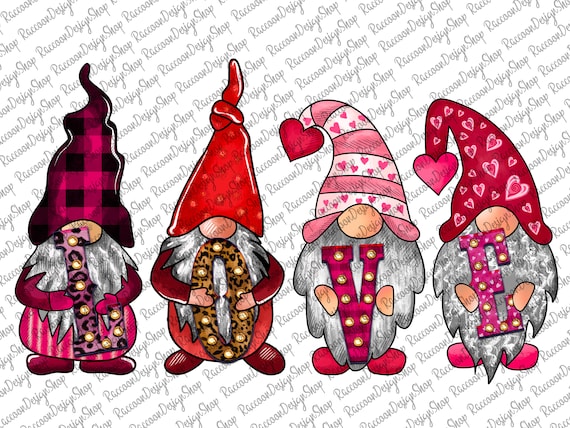 LOVE Gnome Png Gnome Valentines Day Gnome Happy Valentines - Etsy