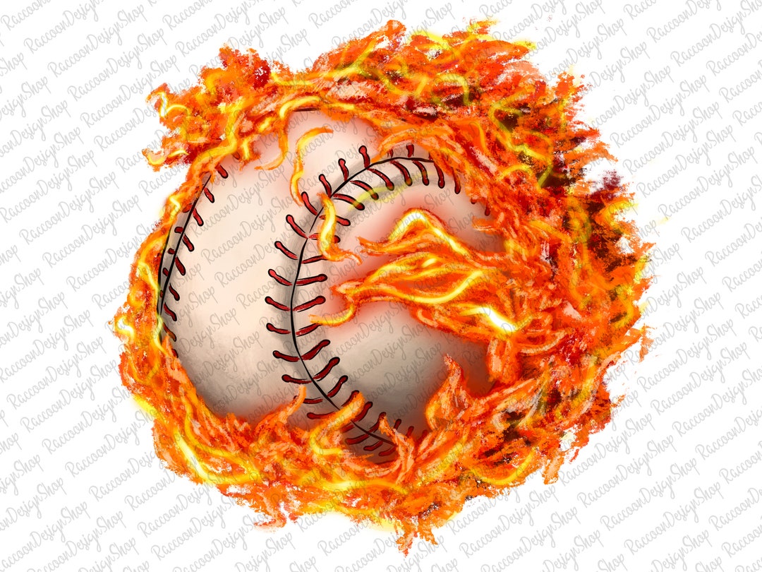 Baseball Fire Ball Png,baseball Sports Png,baseball Sublimation Designs ...