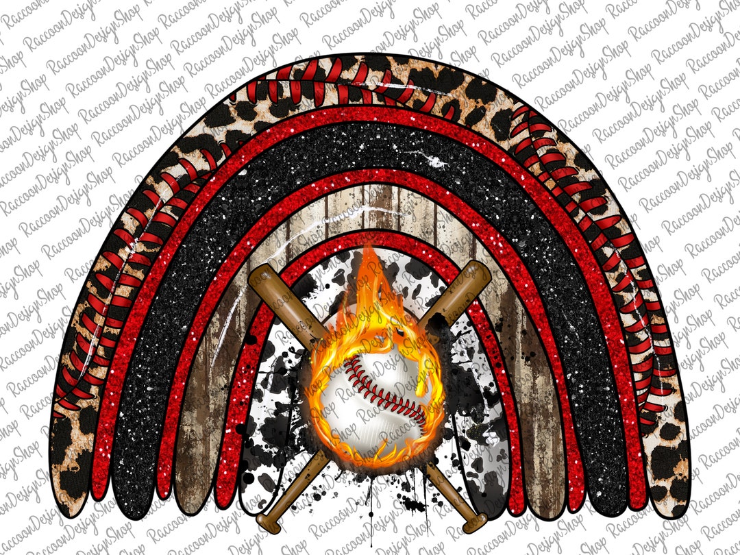 Rainbow Baseball Png, Baseball Sublimation Design, Baseball Clipart ...