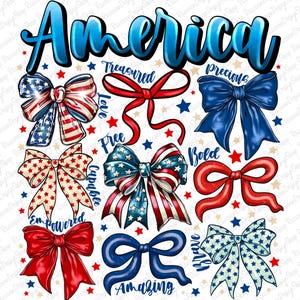 American Coquette Bow Png, Inauguration Day Png, America USA 4h July ...