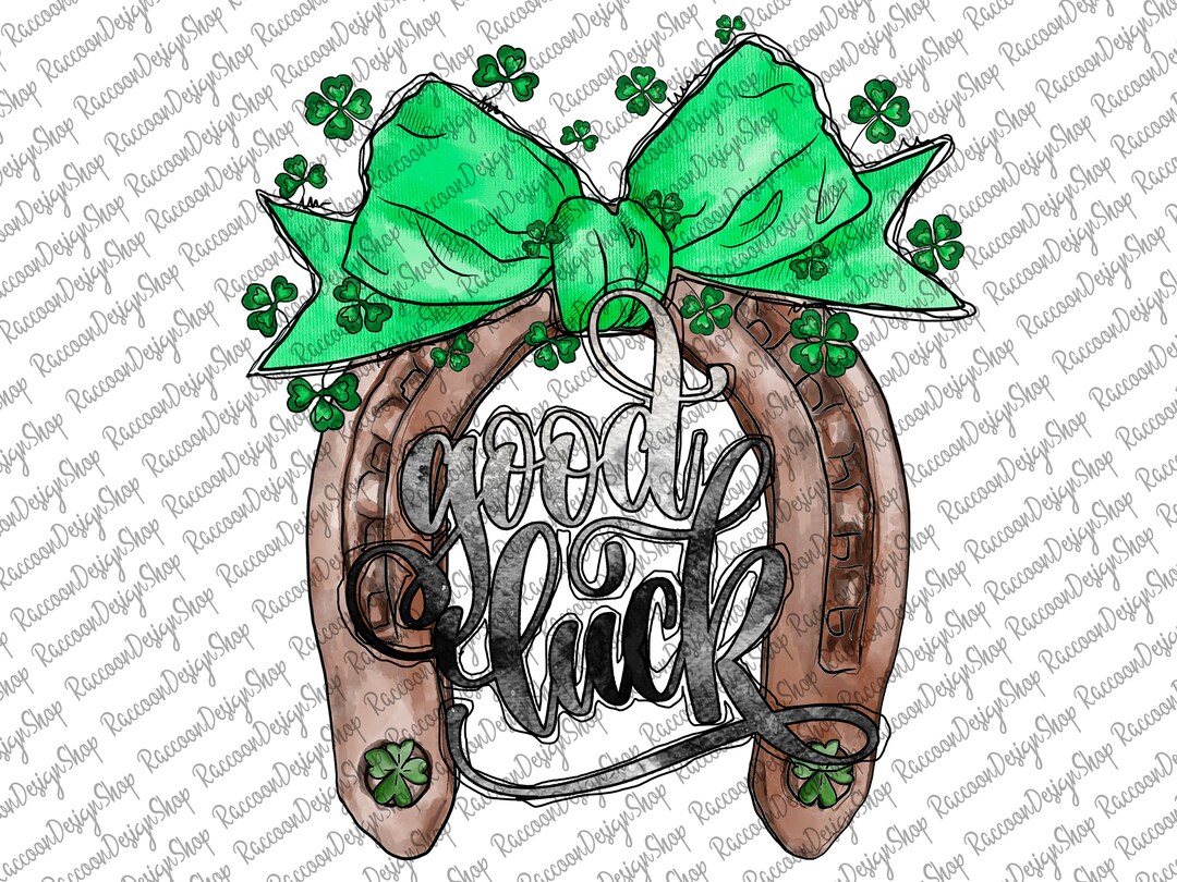 St Patricks Day Horseshoe Lucky Sublimation Designs Download - Etsy