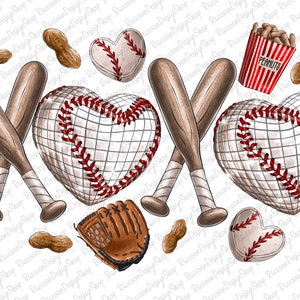 Xoxo Baseball Png, Valentine Baseball Png, Baseball Png, Valentine's ...