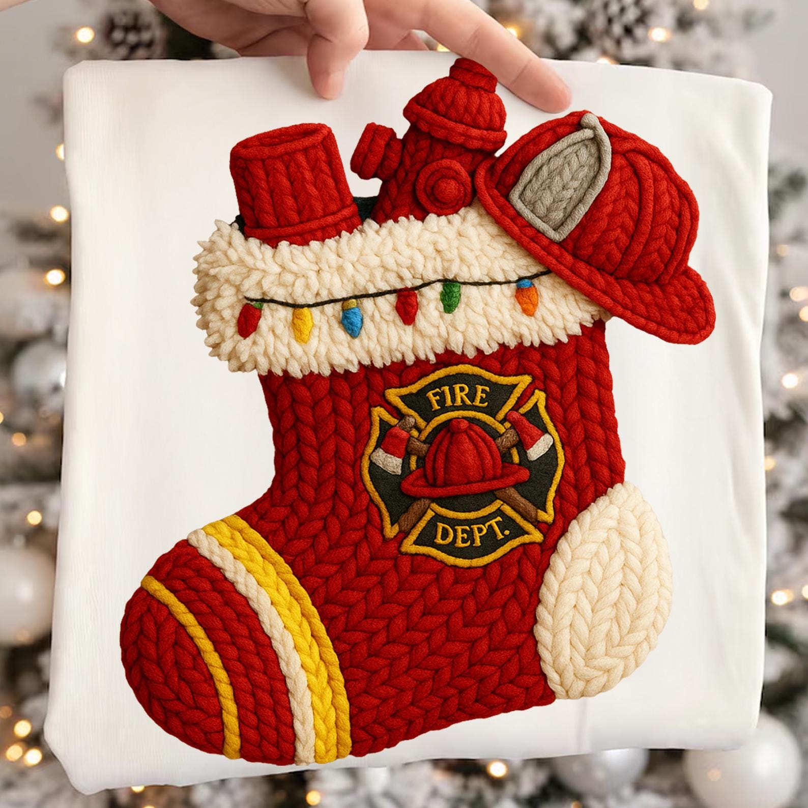 Fire Department Christmas Stocking Png,christmas Firefighter Trees Png ...