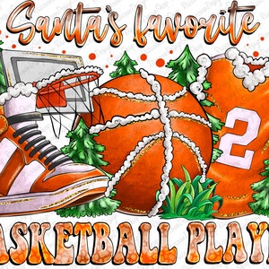 Santa's Favorite Basketball Player for Christmas Png Sublimation Design ...