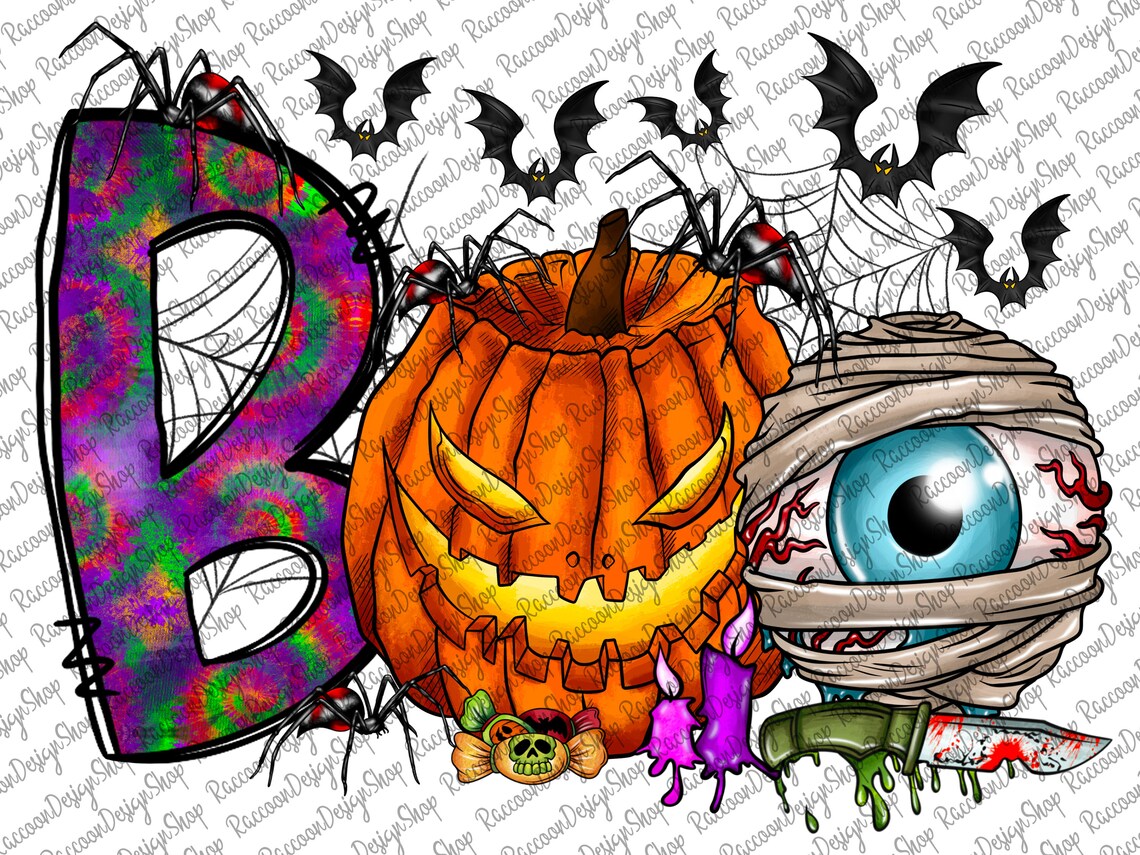 Boo Halloween PNG Spooky Png Pumpkinsublimation Designs - Etsy