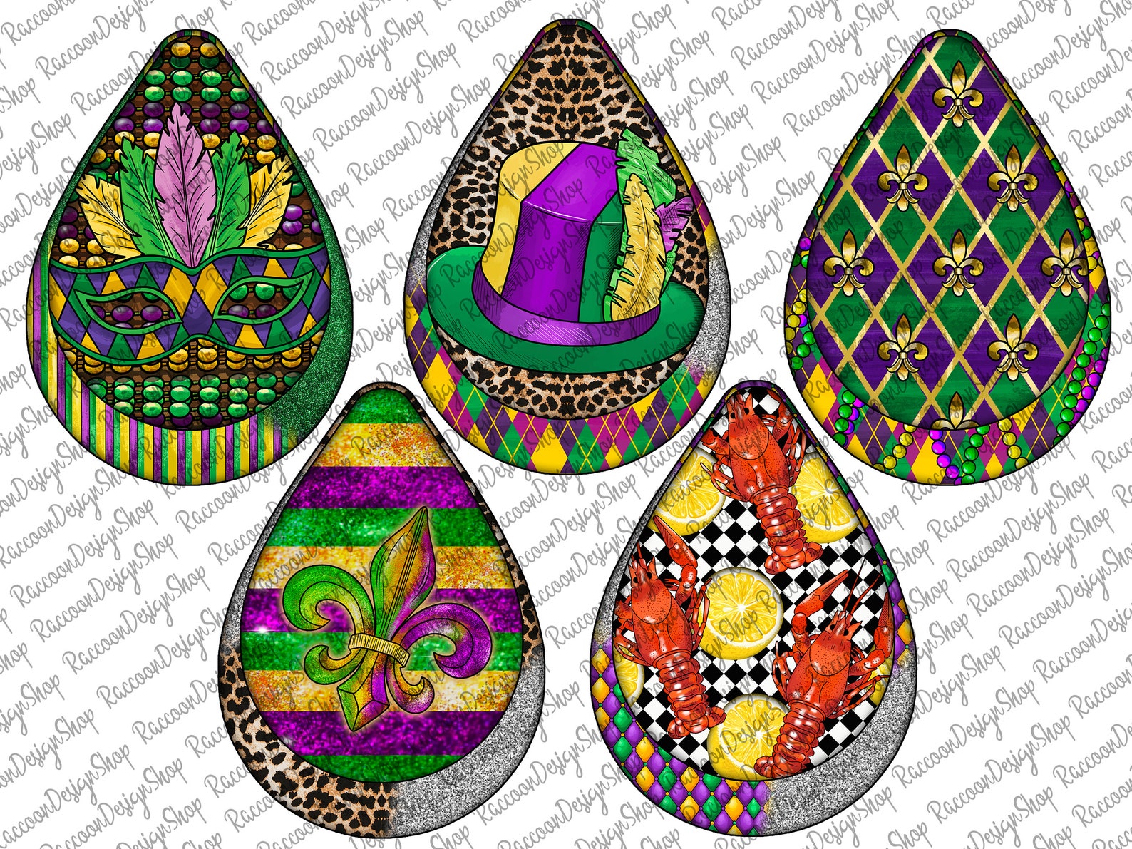 Teardrop Mardi Gras Png Mardi Gras Png Mardi Gras Patch | Etsy