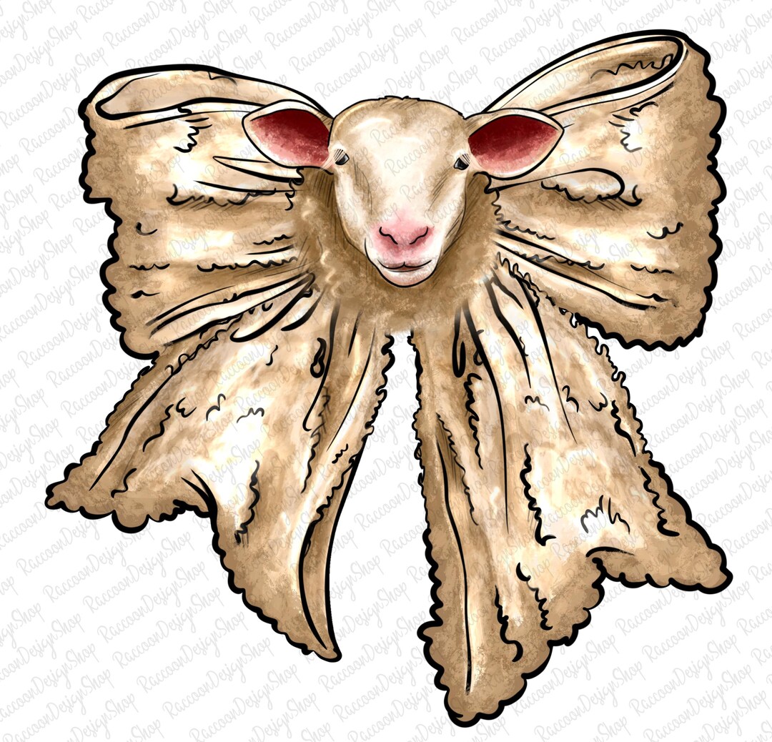 Sheep Coquette Bow Png, Fall Png, Sheep Coquette Bow Png, Sheep Farm ...