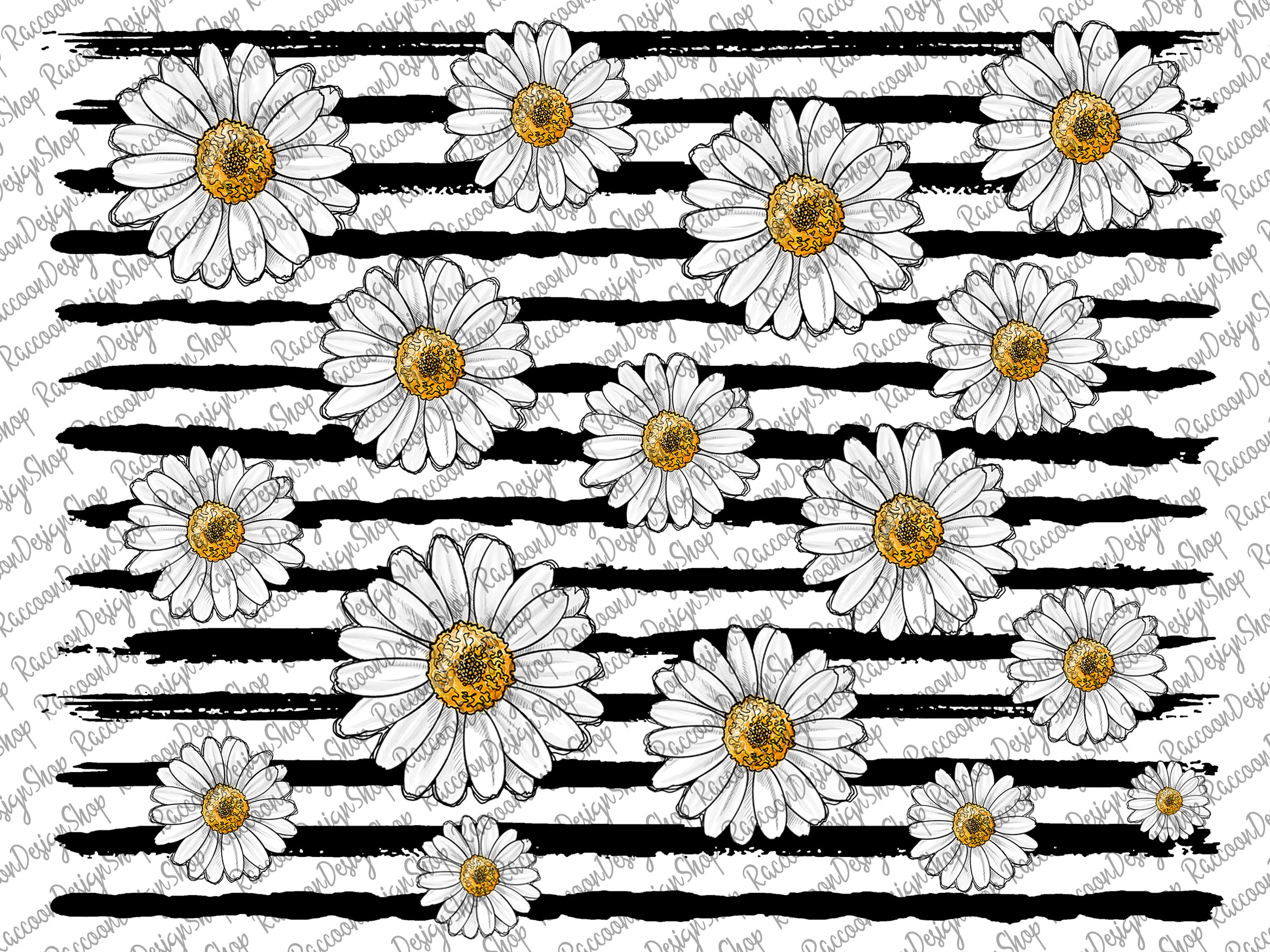 Watercolor Daisy Pattern Png Daisy Png Png Watercolor - Etsy