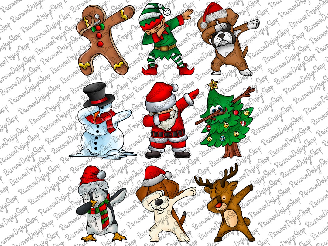 Christmas Dab Png, Santa Png, Christmas Png, Digital Download ,snowman ...