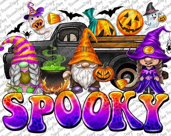 Spooky Gnomes PNG, Halloween Gnomes PNG, Halloween Clipart,gnome ...