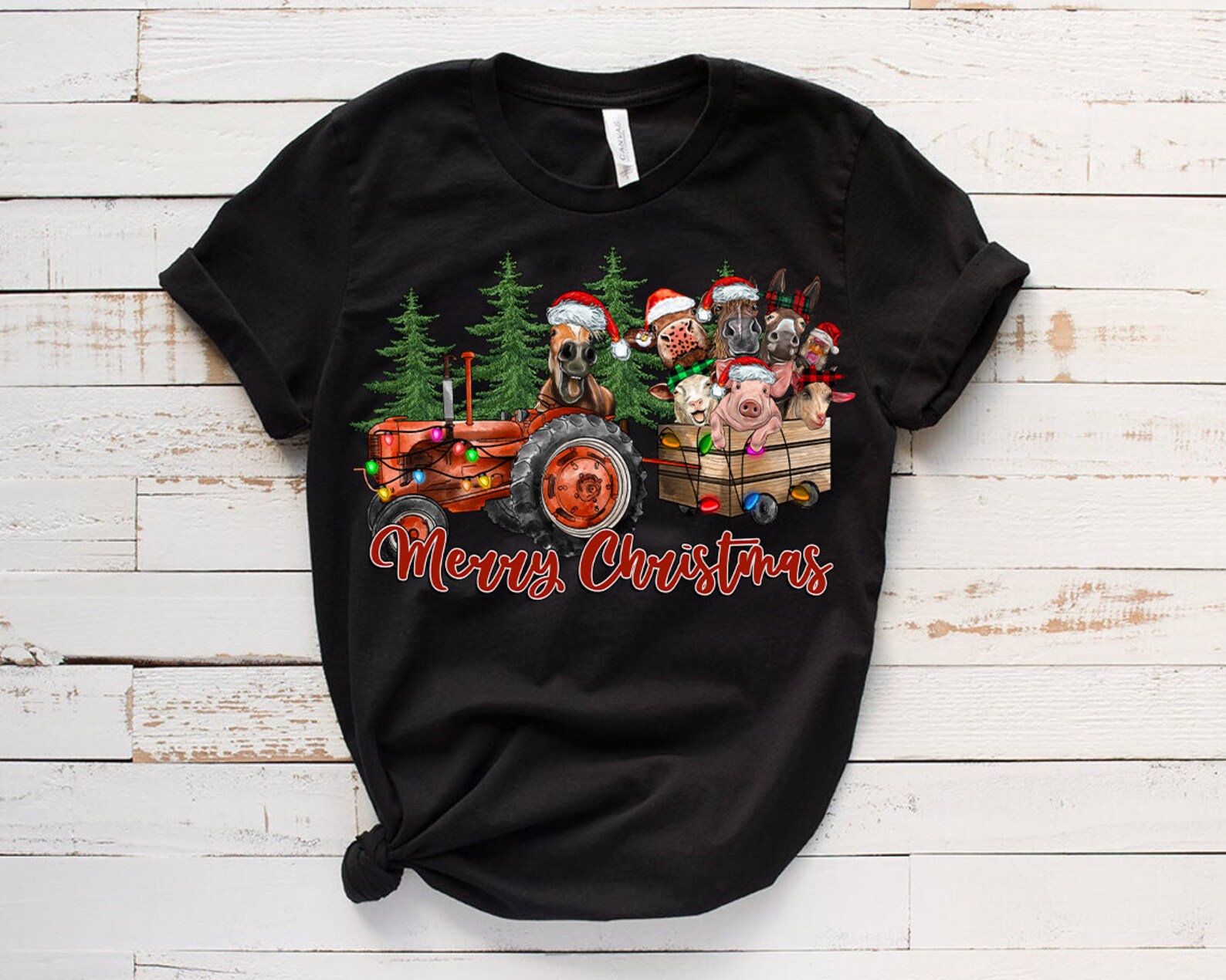 Merry Christmas Farm Animals Png Christmas Animals Digital - Etsy