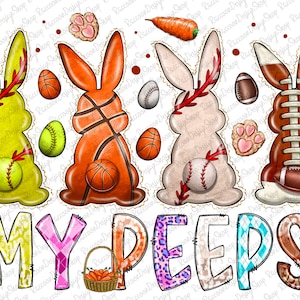 Easter Sports Boys Digital Download, Easter Sports Peeps Sublimation ...