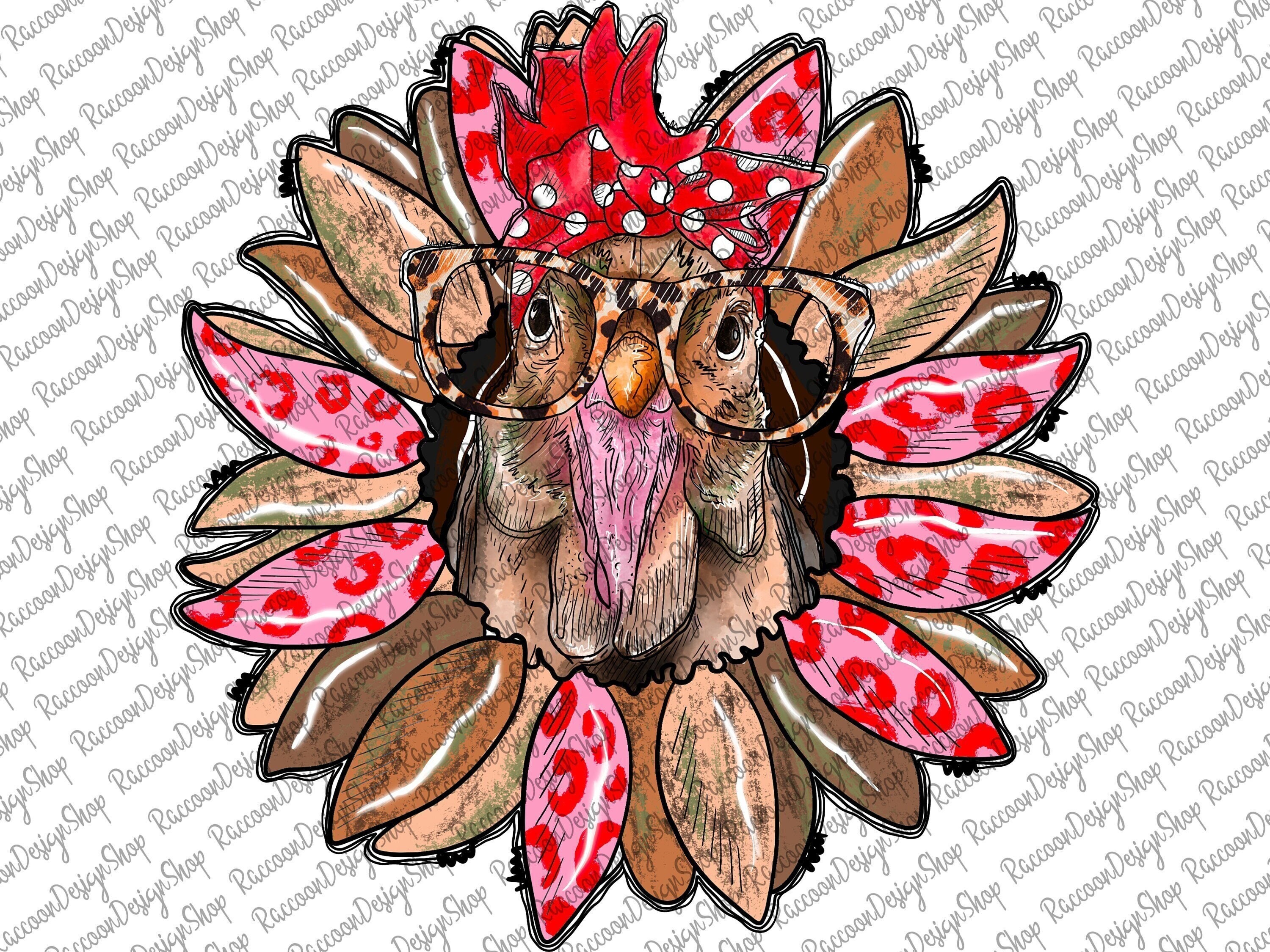Chicken Sunflower, Chicken Bandana Png, Chicken With Bandana Png Files ...
