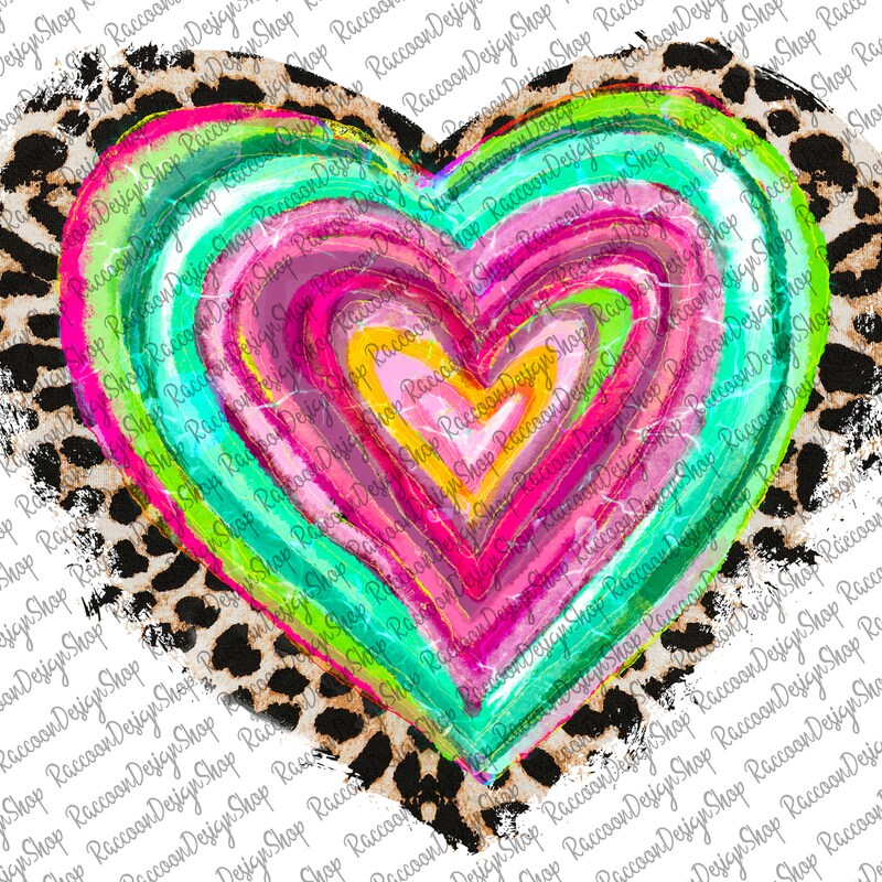 Leopard Heart Svg - Etsy