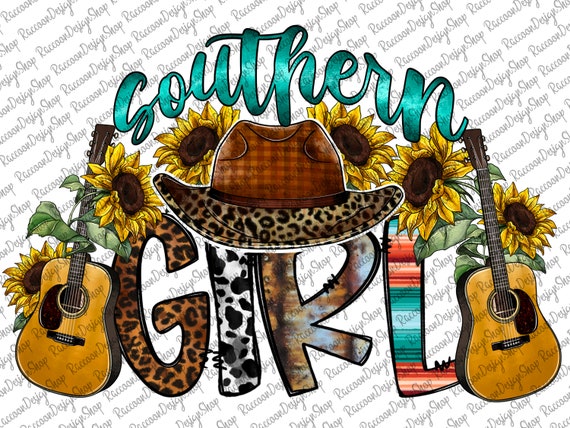 Southern Girl Png Sublimation Design Western Design Girl - Etsy