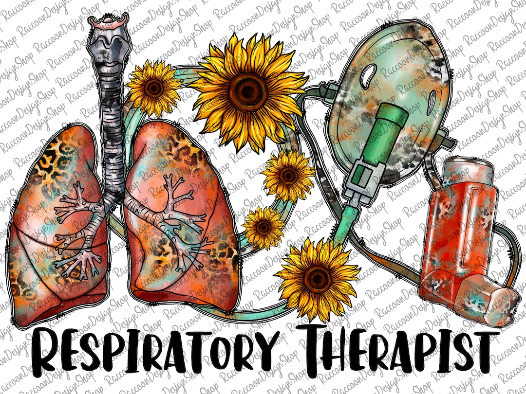 Respiratory Therapist RT Sublimation PNG Design, Hand Drawn Digital ...