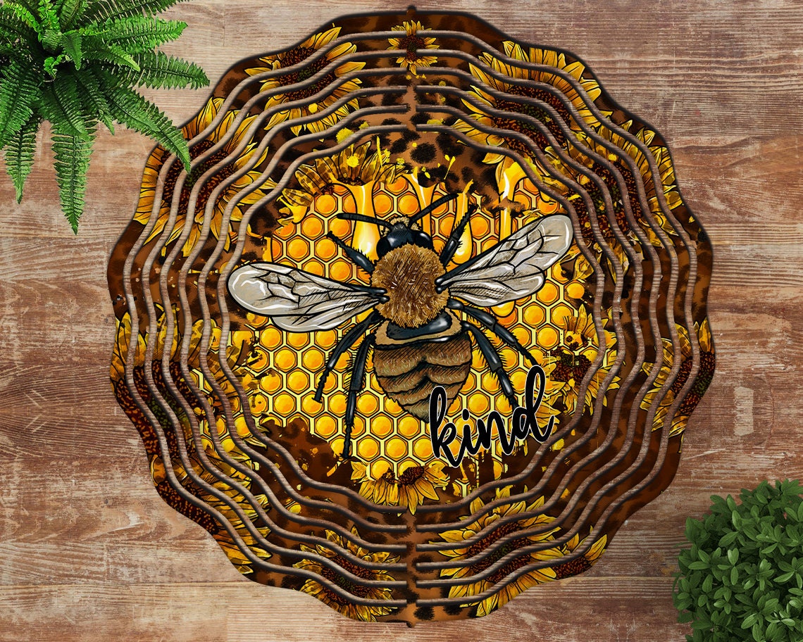 Bee Kind Wind Spinner Png,bee Wind Spinner,bee Design Wind Spinner,bee ...