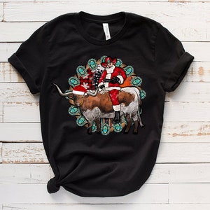 Christmas Santa, Longhorn Christmas, Merry Christmas, Sublimation ...