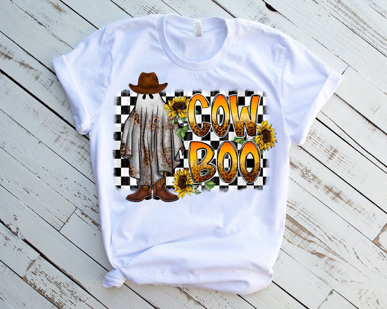 Cow Boo PNG Halloween PNG Western Halloween PNG Retro - Etsy