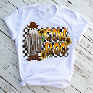 Cow Boo PNG Halloween PNG Western Halloween PNG Retro - Etsy